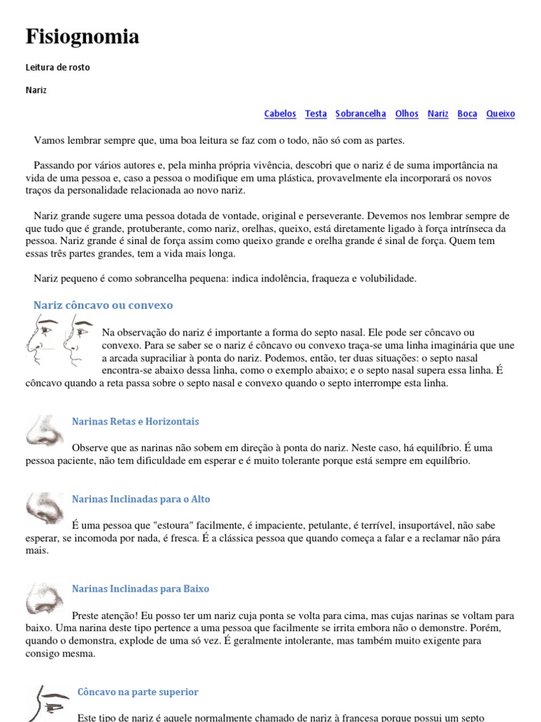 Fisiognomia | PDF | Olho | Humano