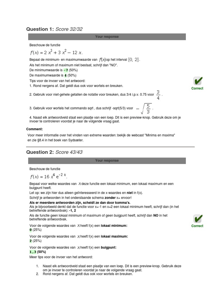 Toets Wiskunde | PDF