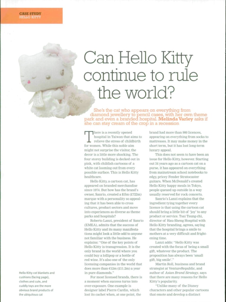 Can Hello Kitty Rule The World | PDF | Brand | Business