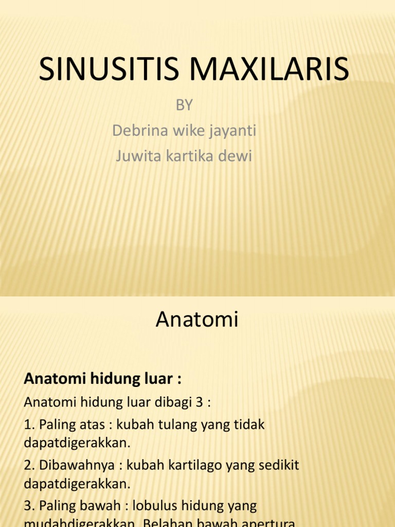 Sinusitis Maxilaris - PPT 222 | PDF