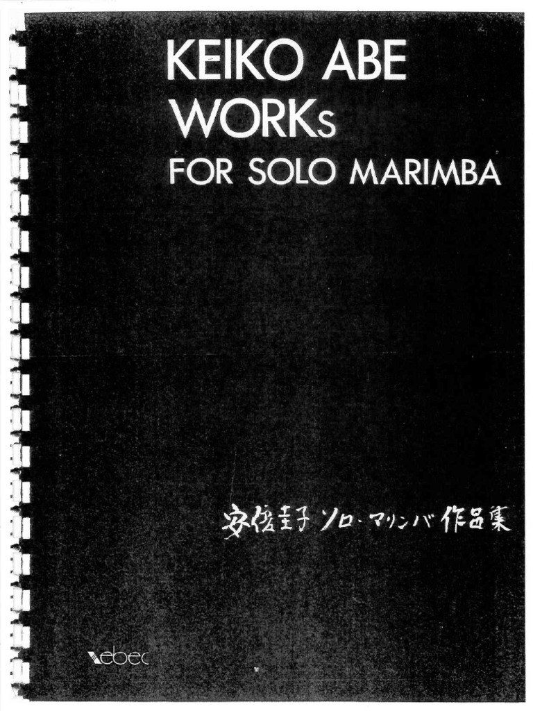 Keiko Abe Works For Solo Marimba Pdf