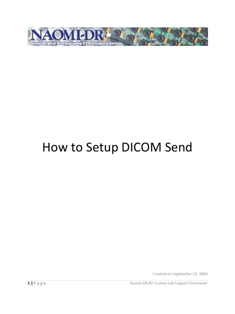 How to setup DICOM send | PDF | Port (Computer Networking) | Server ...