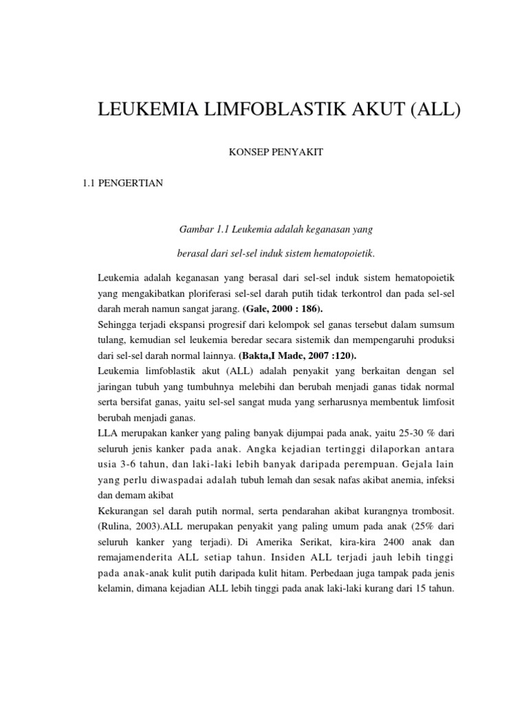 Leukemia Limfoblastik Akut | PDF