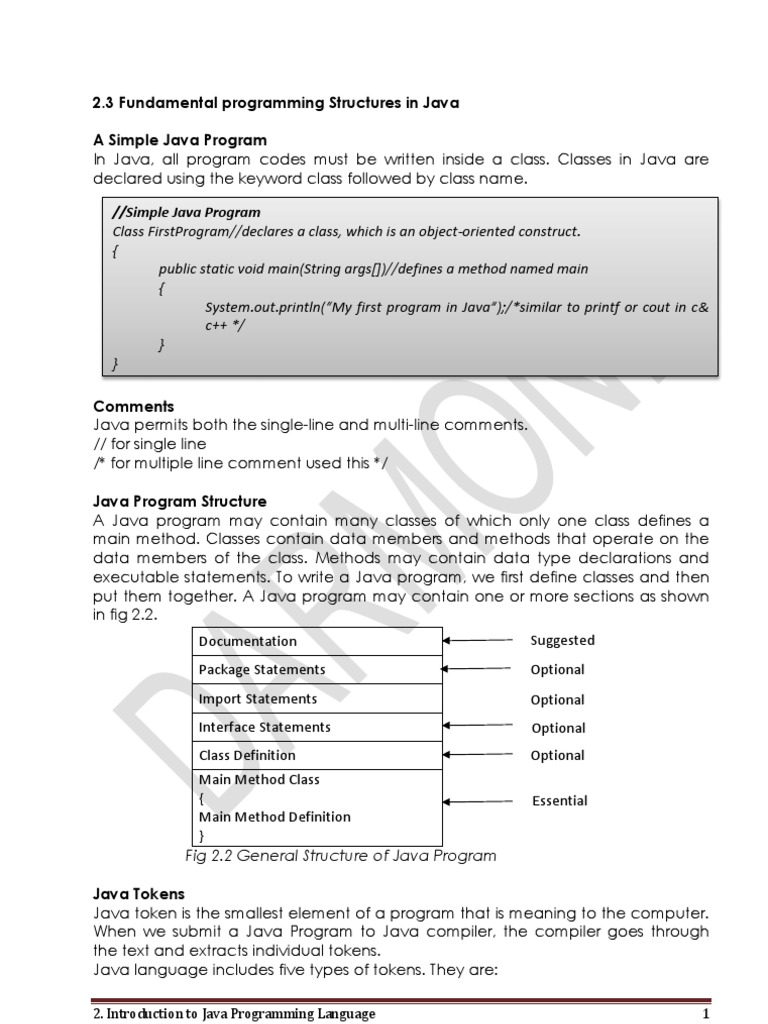 2.3 Fundamental Programming Structure in Java | PDF | Control Flow | Data Type