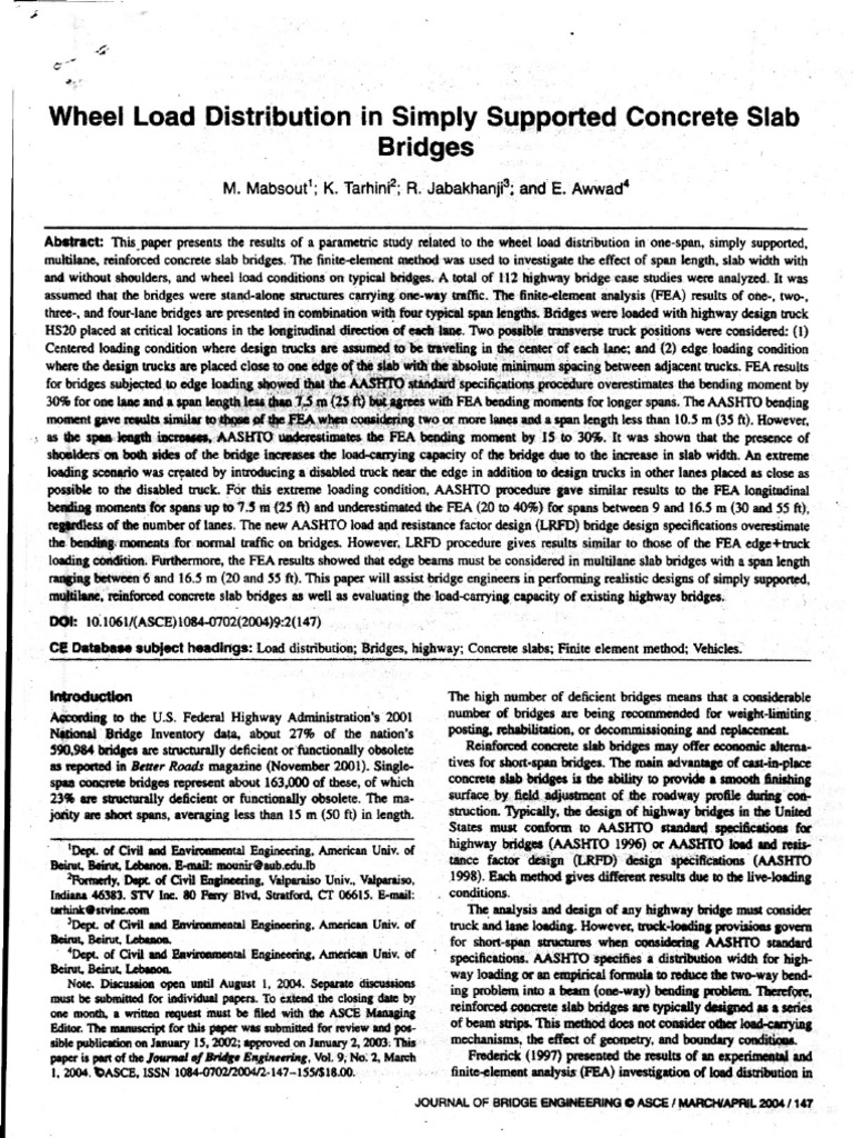 Wheel Load Dist Slabs | PDF | Bending | Beam (Structure)