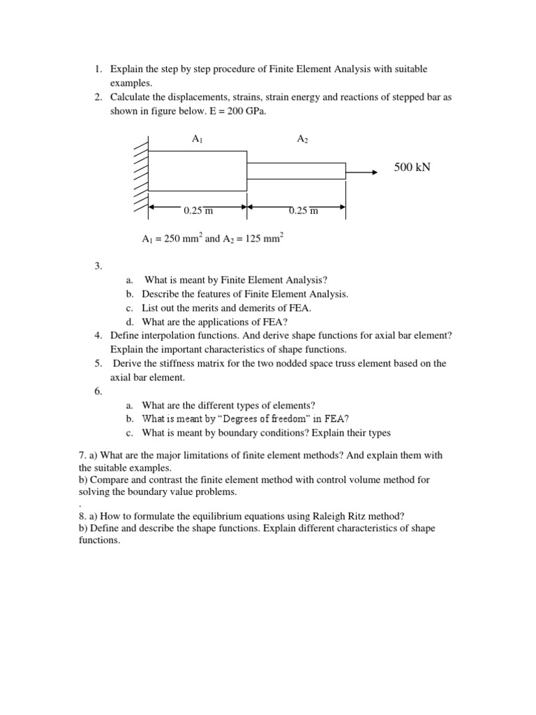 Assignment Pdf Finite Element Method Mathematical Analysis 0287