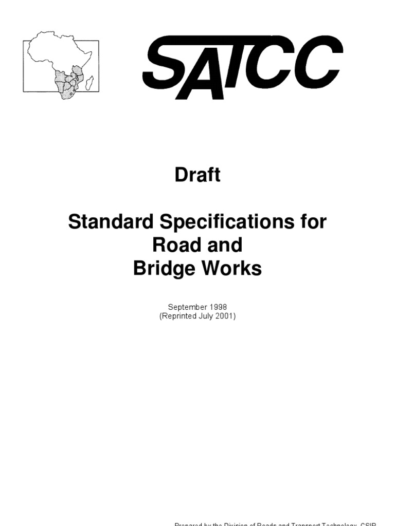 SATCC Standard Specifications1 | PDF | Technology & Engineering