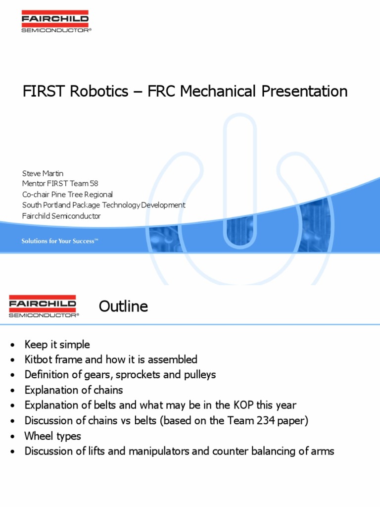 FIRST Robotics - FRC Mechanical Presentation | PDF | Belt (Mechanical ...