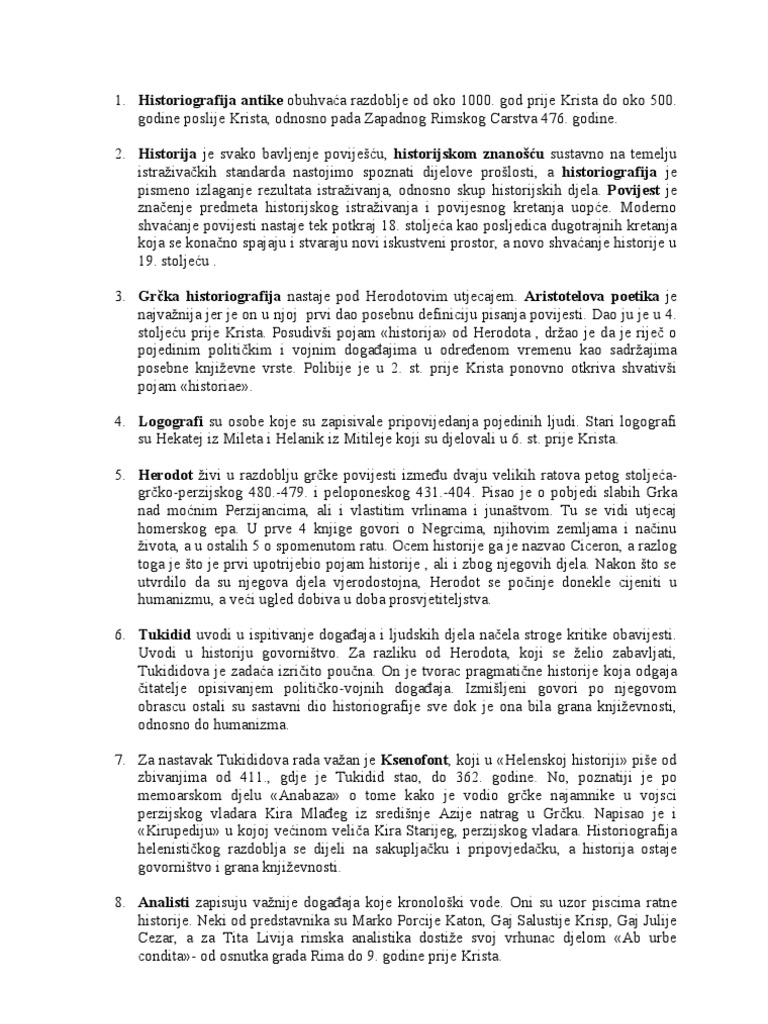 Uvod U Povijesnu Znanost - Skripta | PDF