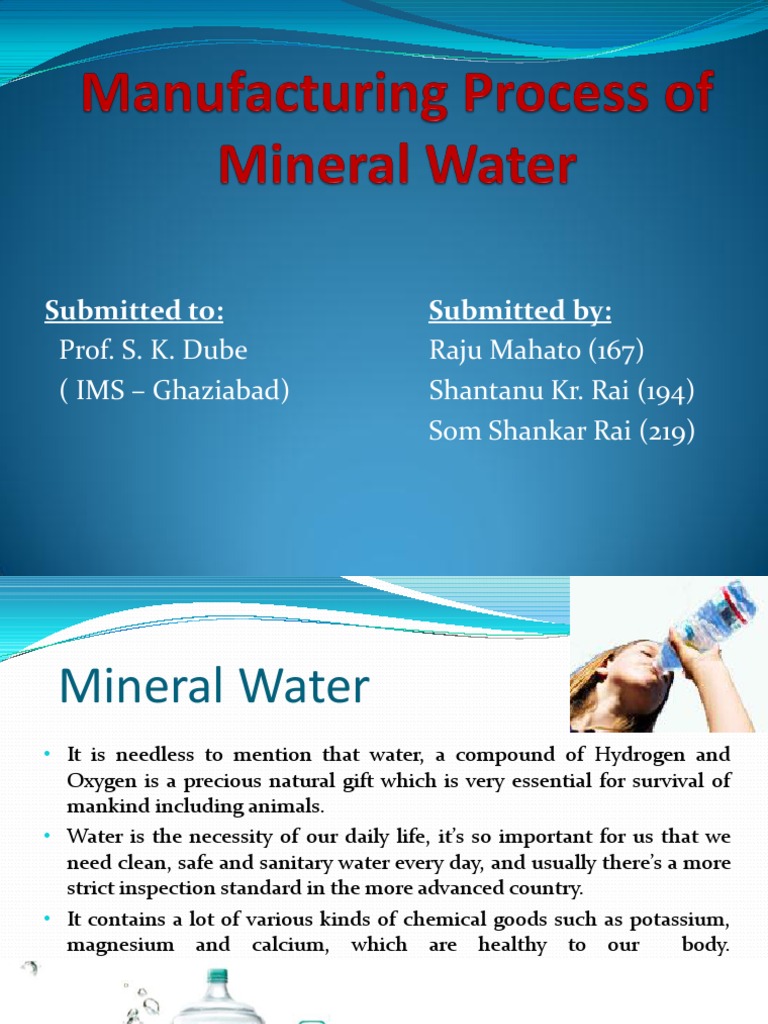 Mineral Water Production Process Guide | PDF | Water | Filtration