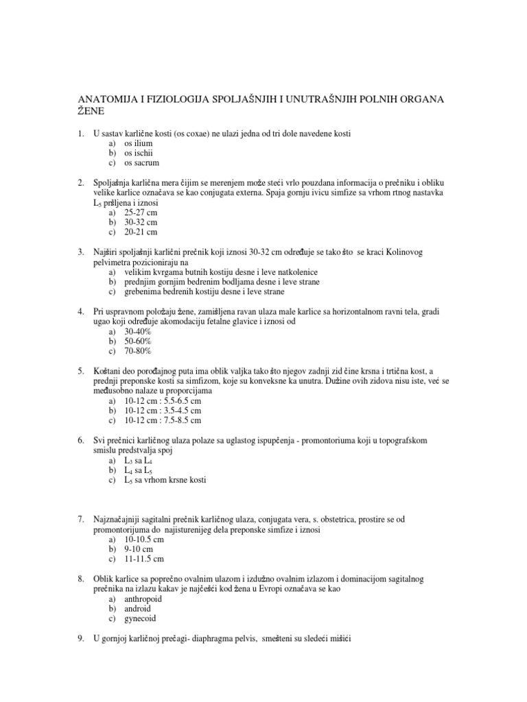 Test Pitanja | PDF