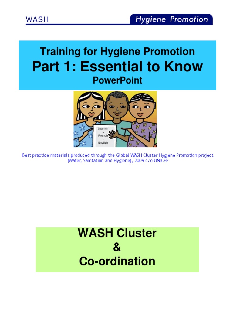 Hygiene Promotion Training Guide | PDF | Hygiene | Internally Displaced ...