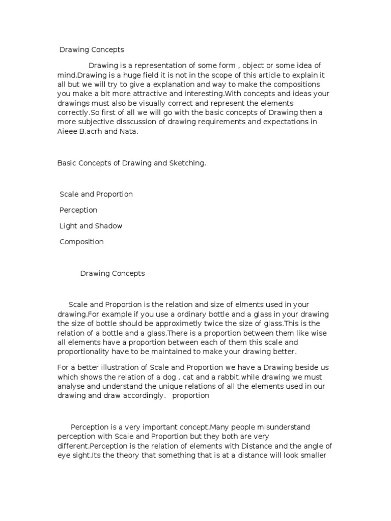 Barch Drawing Tips | PDF | Composition (Visual Arts) | Drawing