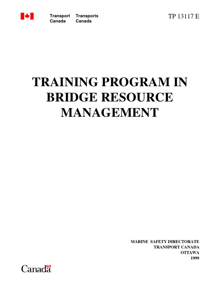 Bridge Resource Management Training Guide | PDF | Situation Awareness ...