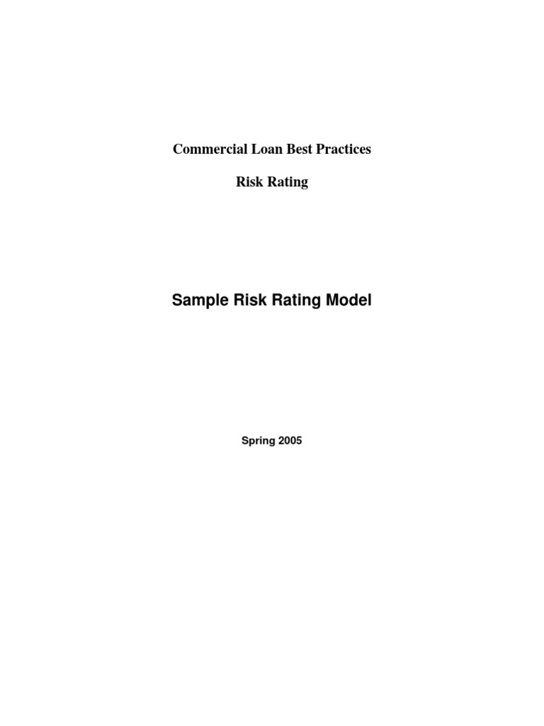Sample Risk Rating Model | PDF | Risk | Loans