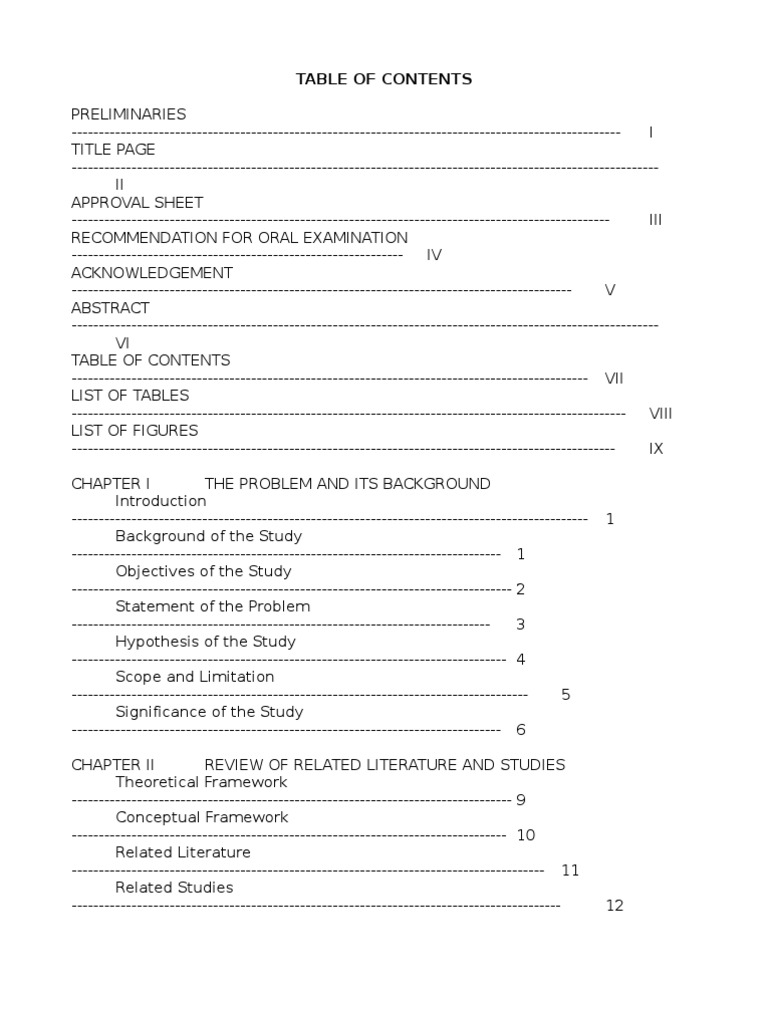 Final Table of Contents | PDF | Thesis | Usability