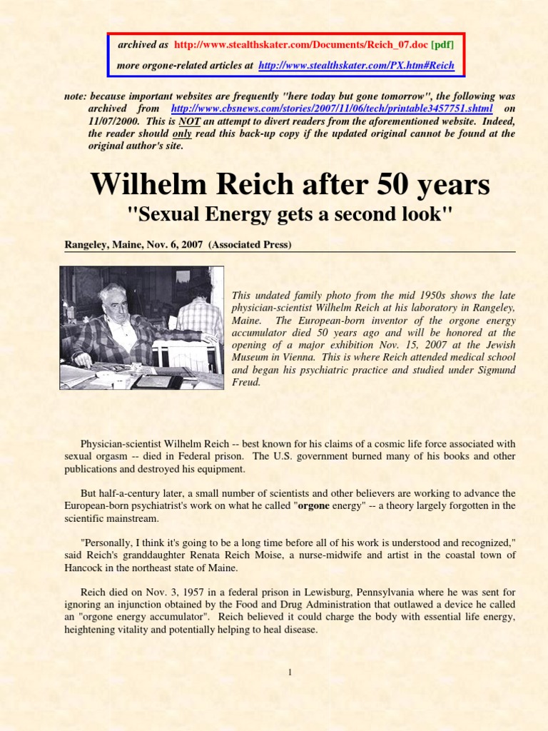 Wilhelm Reich | PDF