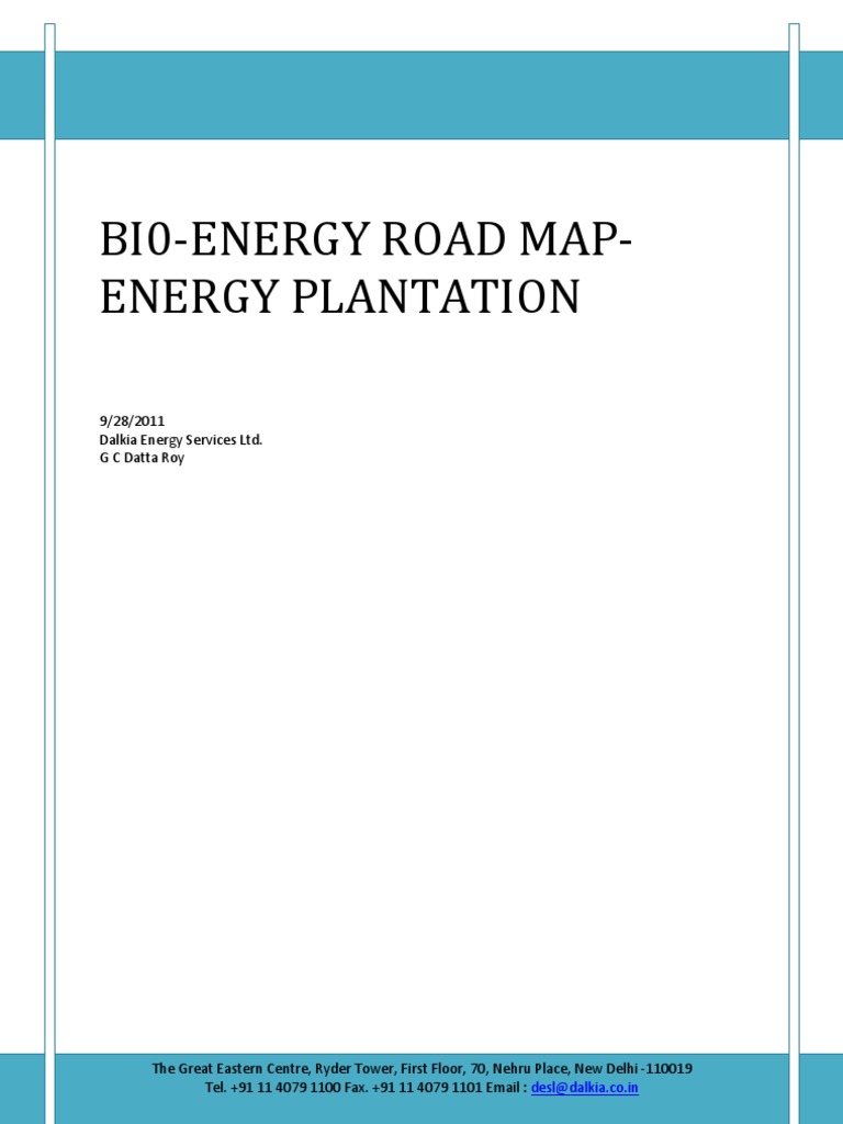 Bio-Energy Road Map: Energy Plantation | PDF | Biodiesel | Agriculture