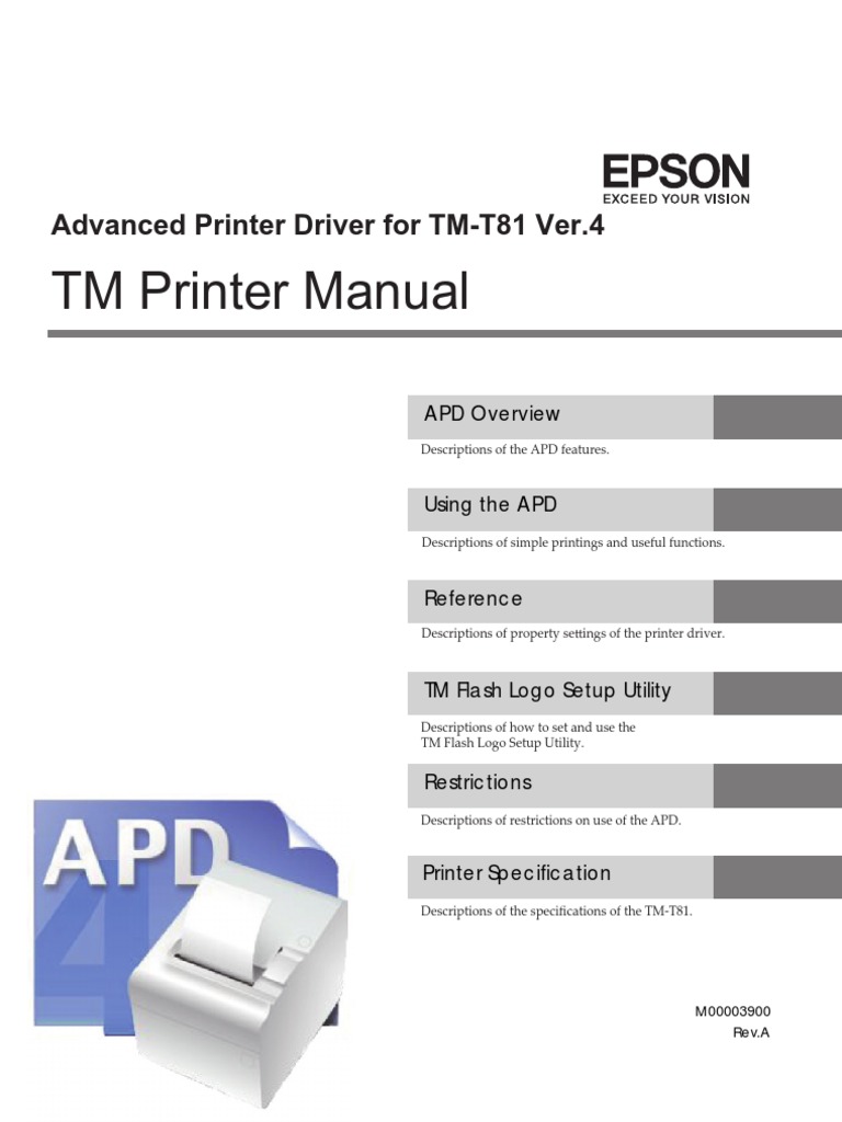 Epson TM-U220 | PDF | Printer (Computing) | Typefaces
