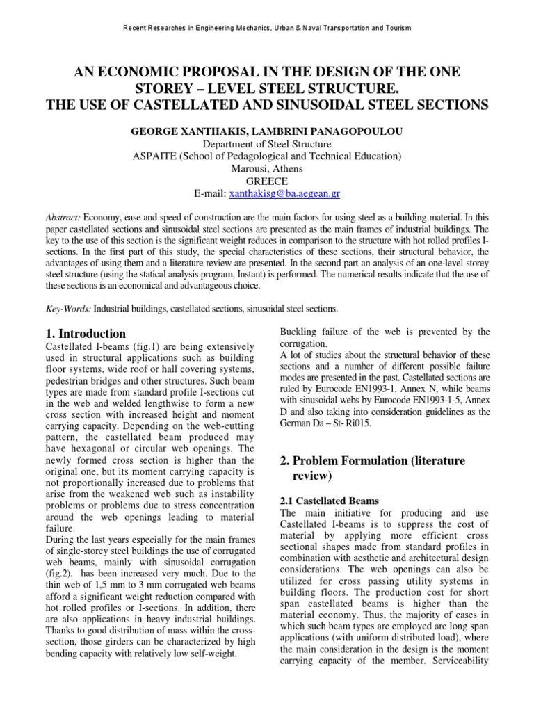 Steel Structure Design Proposal | PDF | Beam (Structure) | Bending