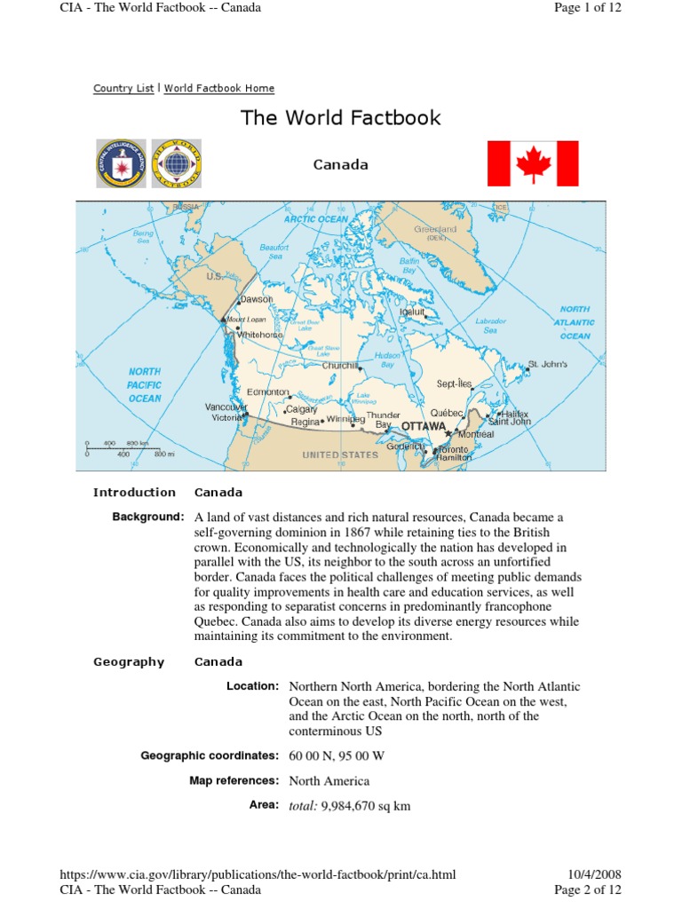 Profile - Canada | PDF | Canada | Provinces And Territories Of Canada
