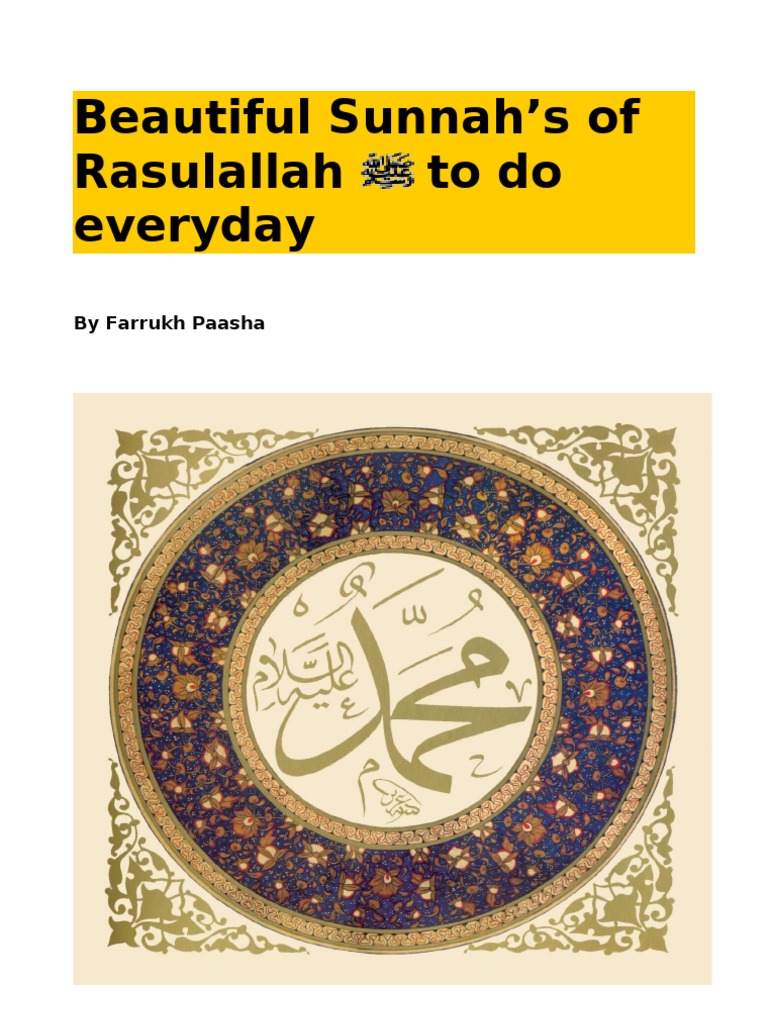 Beautiful Sunnah S of Rasulallah To Do Everyday | Download Free PDF ...