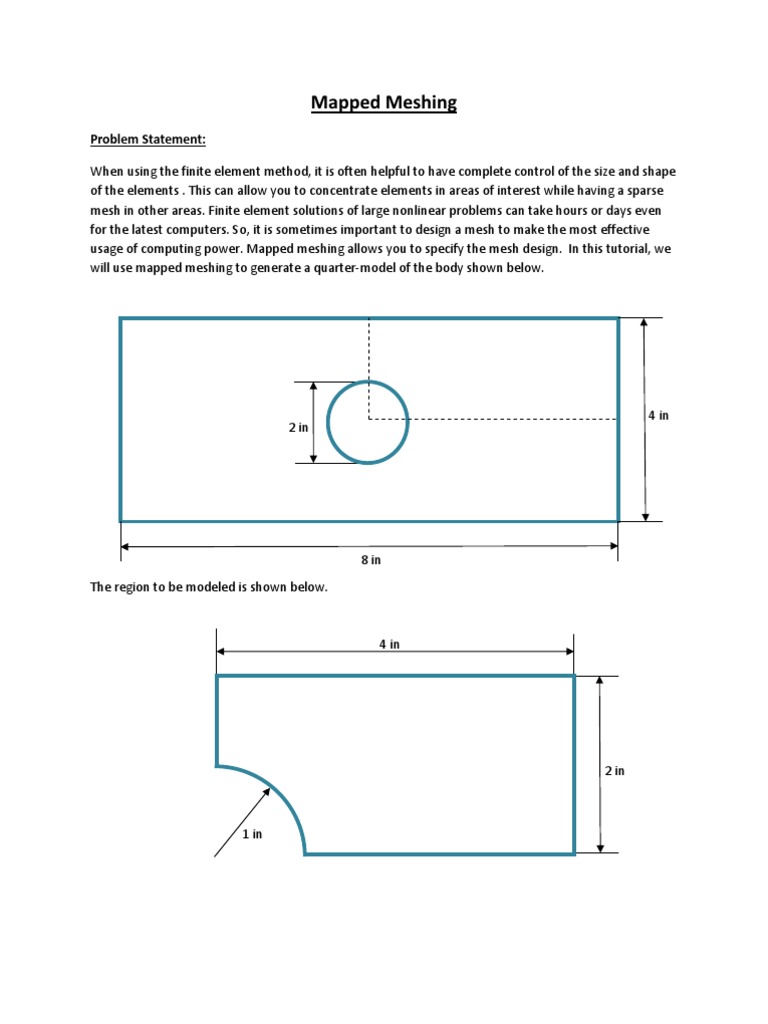 ANSYS Mapped Meshing | PDF | Finite Element Method | Applied Mathematics