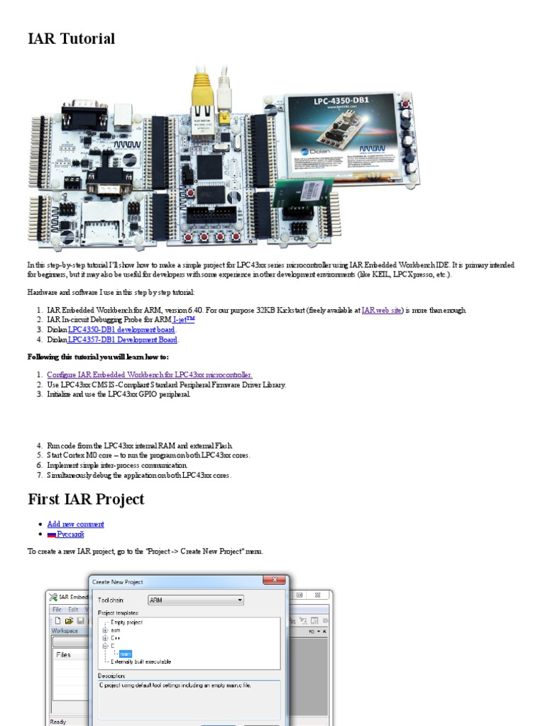 Iar Tutorial For lpc4357 (Beginning) | PDF | Microcontroller | Embedded ...