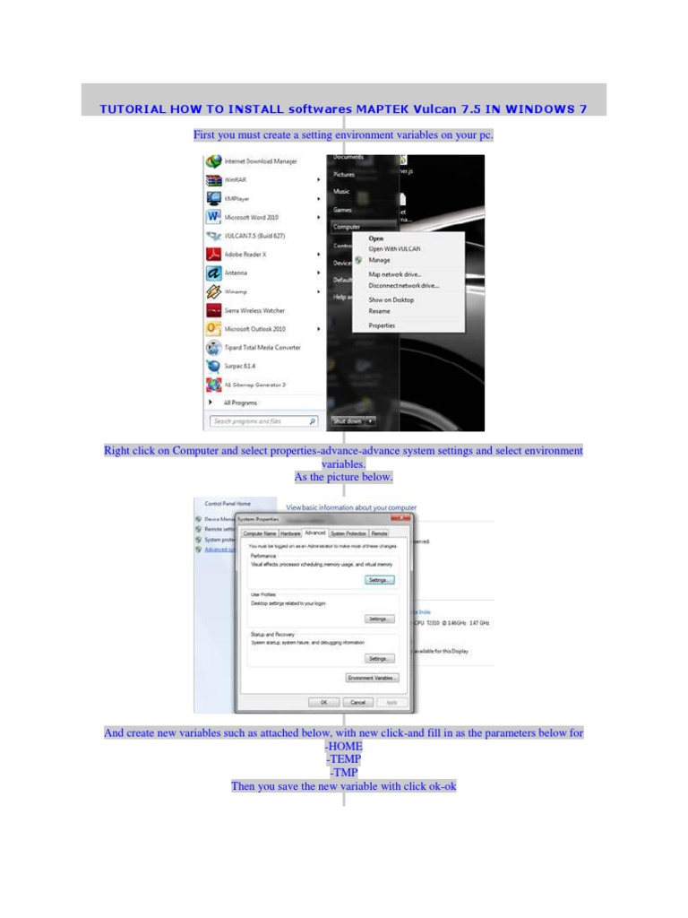 Tutorial How To Install Softwares Maptek Vulcan 7 | PDF | Microsoft ...