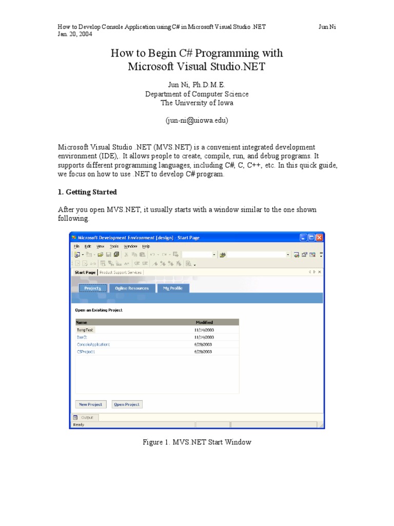 How To Begin C# Programming With: 1. Getting Started | Download Free ...