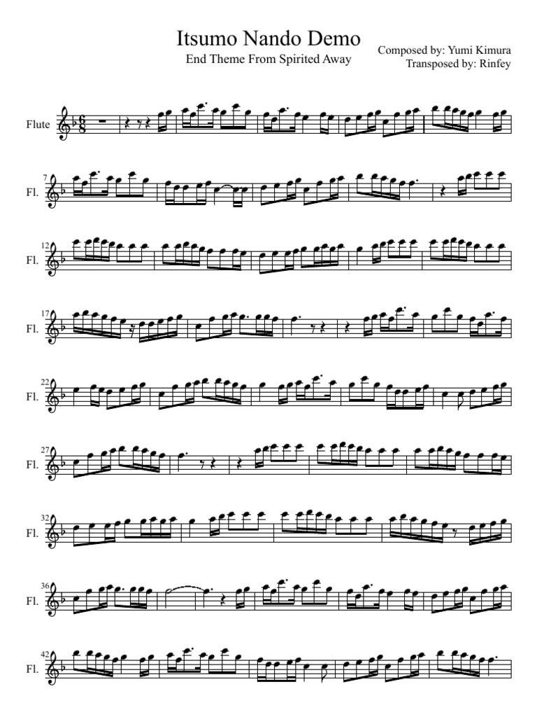 Itsumo Nando Demo - Sheet Music | PDF