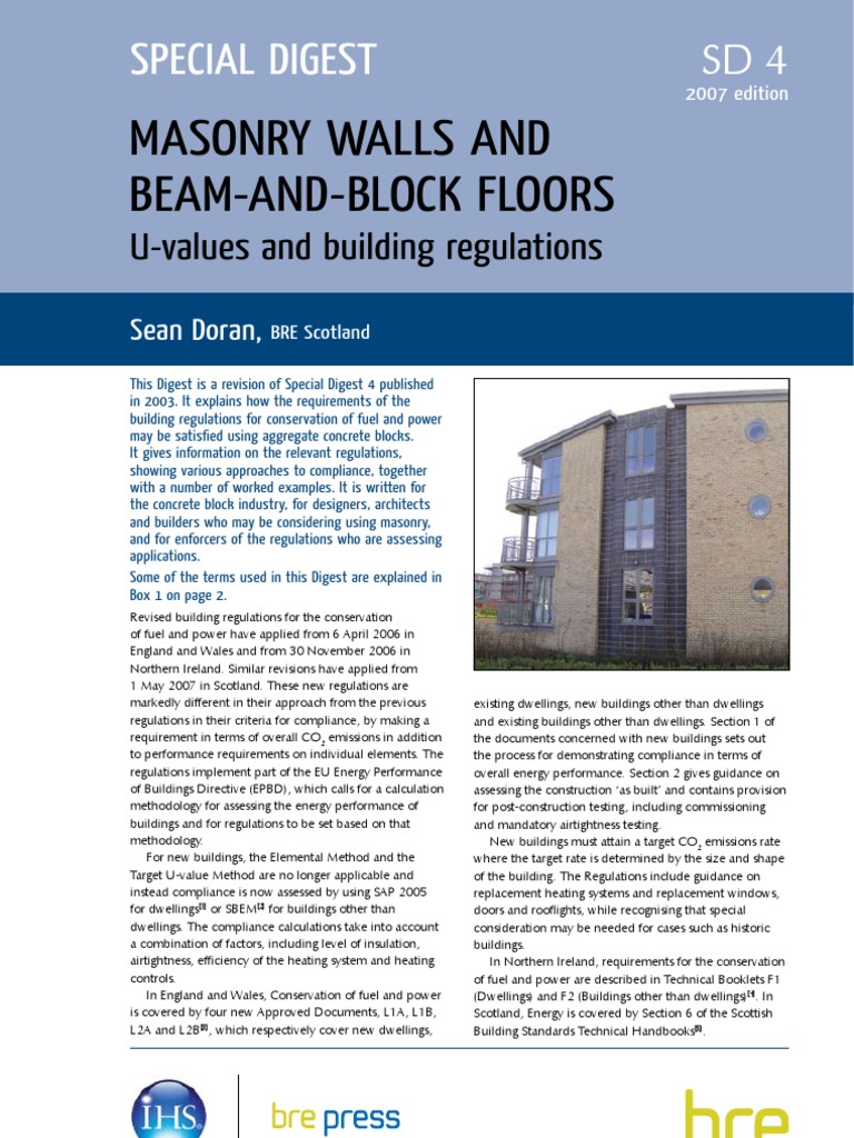 Masonry Walls U-Values and The Building Regs | Download Free PDF ...