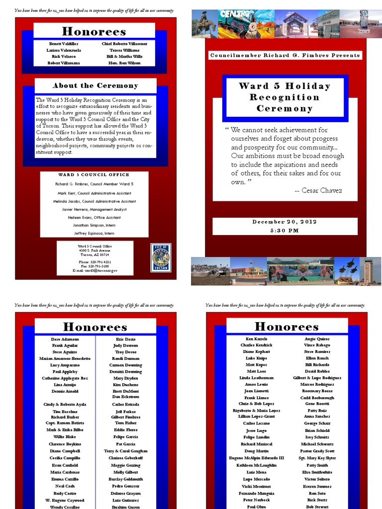 Recognition Event Program | PDF