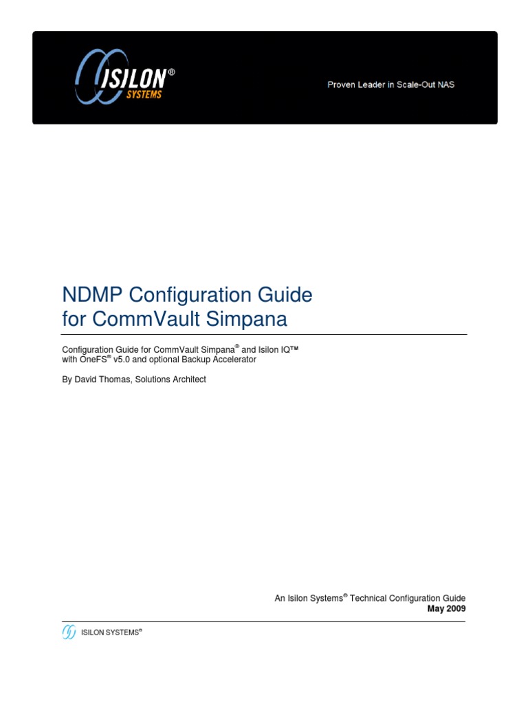 NDMP Configuration Guide For Commvault Simpana | PDF | Backup | Scalability