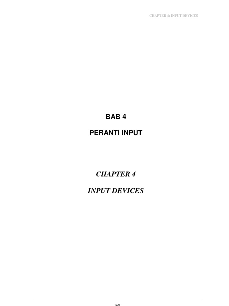 Bab 4 - PERANTI INPUT | PDF | Keyboard Komputer | Pengenalan Karakter Optis
