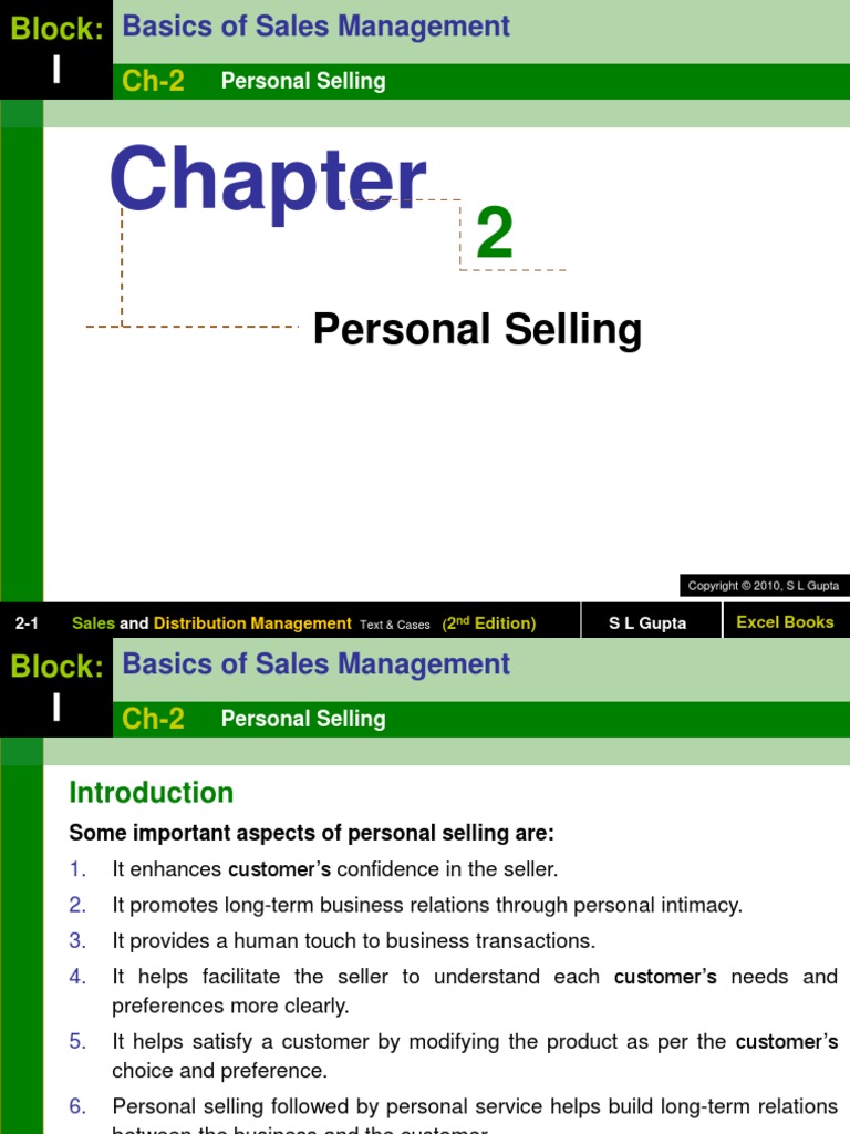 Ch-02 (Personal Selling) | PDF