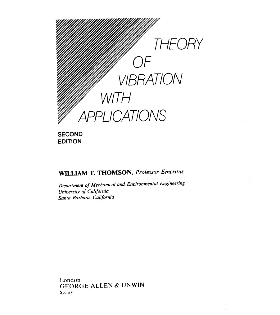 Theory of Vibration With Applications | PDF