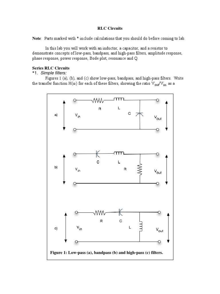 RLC Circuits | PDF | Low Pass Filter | Electronic Filter