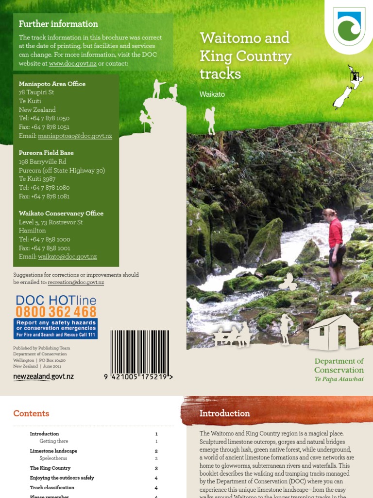 Waitomo and King Country Walking Tracks | PDF | Science | Geology