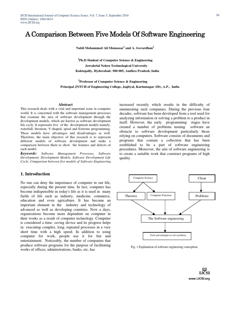 Five Models of Software Engineering | PDF | Software Development Process | Component Based ...