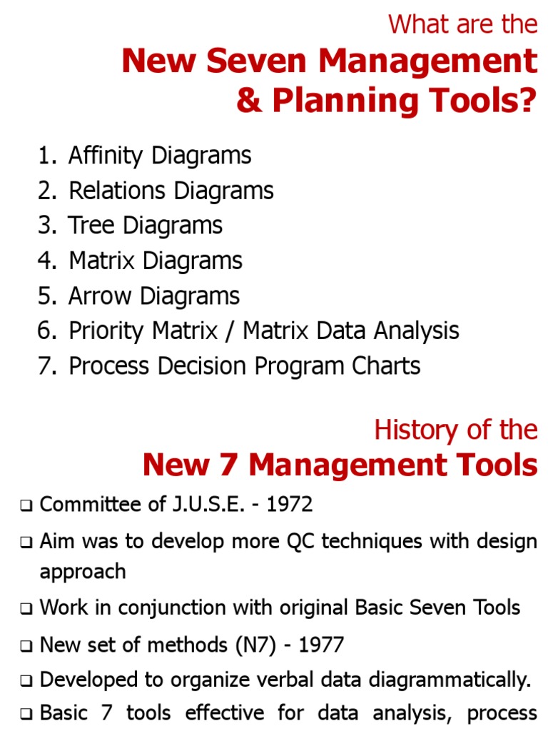 TQM Seven Tool For Mangement | PDF | Teaching Mathematics | Business