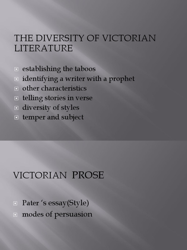 The Diversity of Victorian Literature | PDF