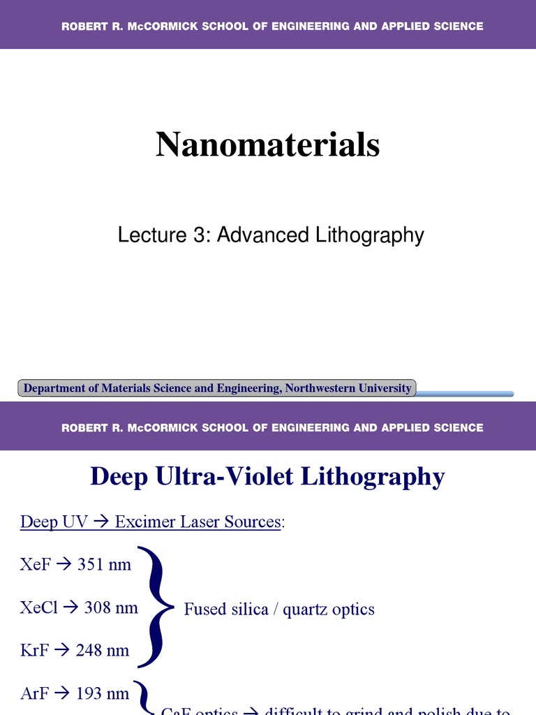 Advanced Lithography | PDF | Photolithography | Semiconductors