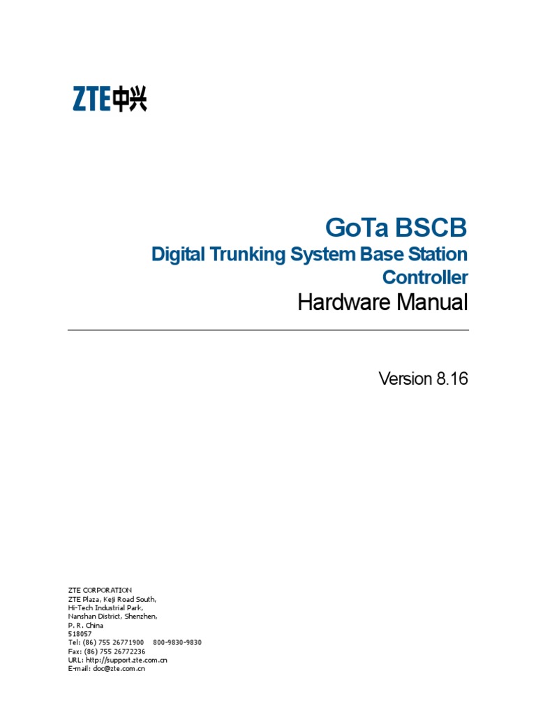 Gota BSCB (v8.16) DTS-BSC Hardware Manual | PDF | License | Copyright