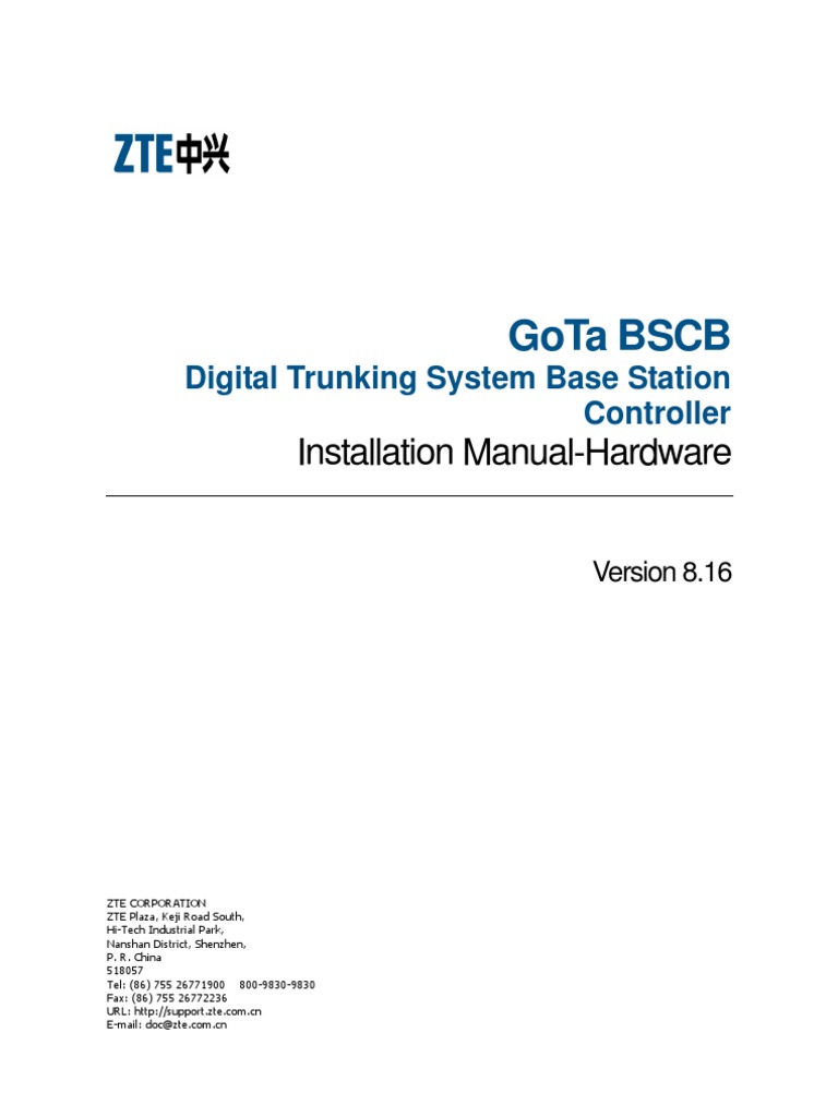 GoTa BSCB (V8.16) DTS-BSC Installation Manual-Hardware | PDF | License ...