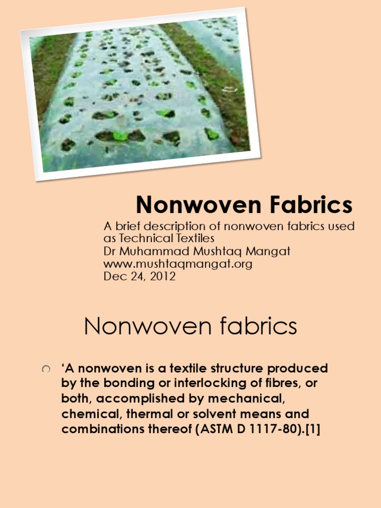 Non Woven Products and Production | PDF | Nonwoven Fabric | Textiles