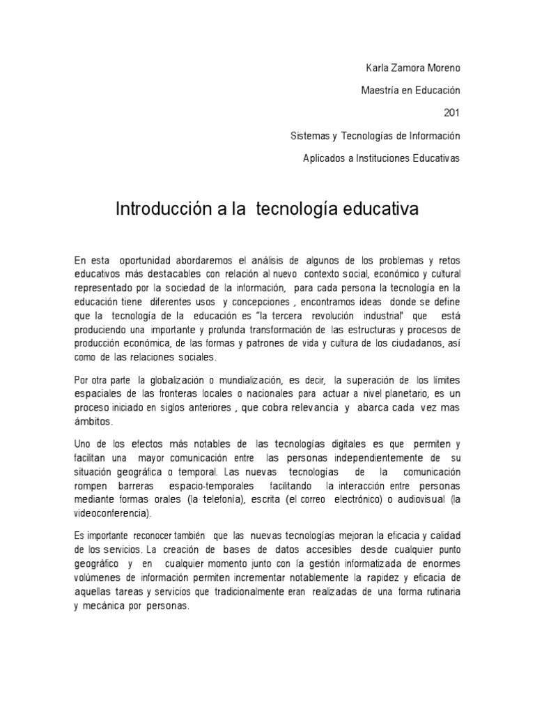 Tarea 6 Introduccion A La Tecnologia Educativa | PDF | Tecnología de ...