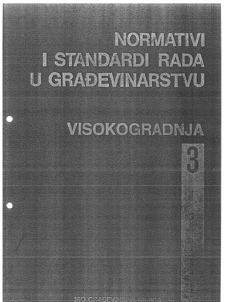 Normativi I Standardi U Gradjevinarstvu Visokogradnja 3 | PDF