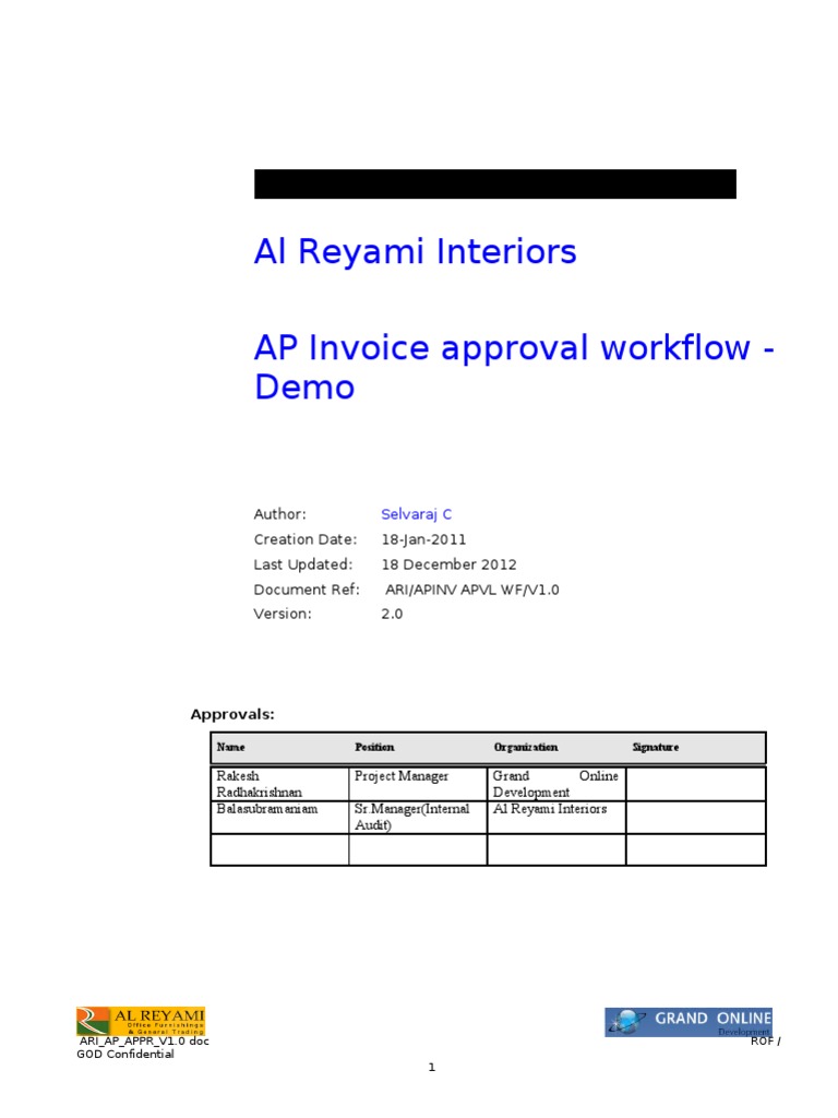 Oracle Approval Workflow | PDF | System Administrator | Internal Audit