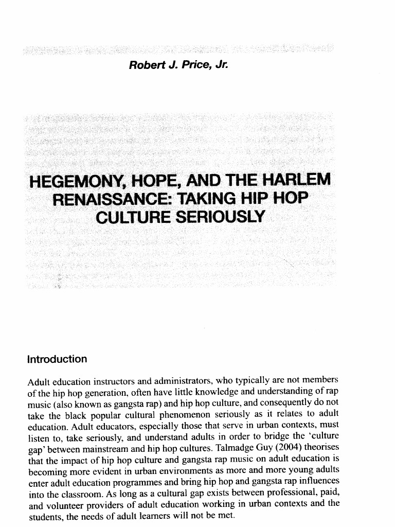 Taking Harlem Renaissance Seriously | PDF | Harlem Renaissance | Hip ...